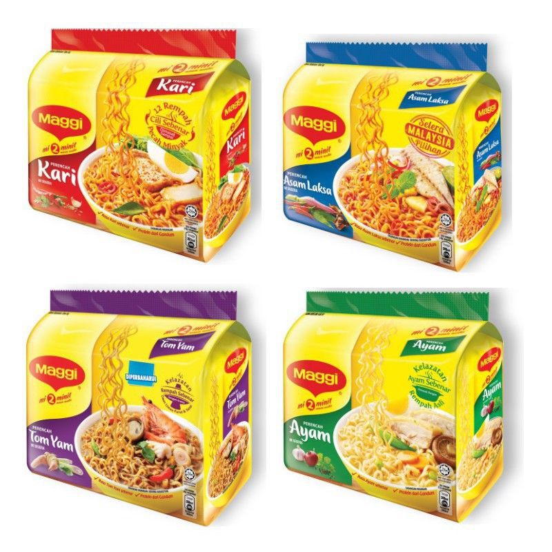 MEE MAGGIE / MEE SEGERA READYSTOCK AYAM/TOM YAM/KARI/ASAM LAKSA ...