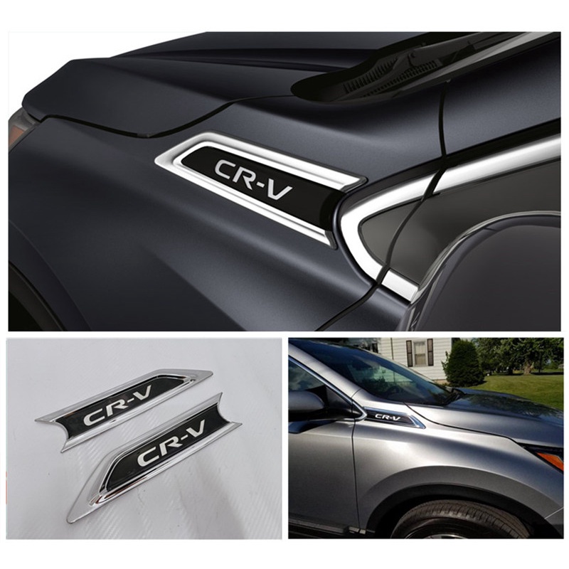 Honda CRV(CR-V)2017-2023 ABS Side Fender Trim Emblem Chrome 2 pcs ...