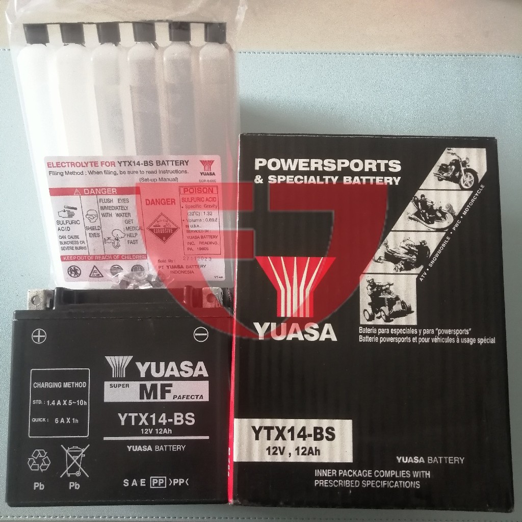 Yuasa YTX14-BS MF Battery for Kawasaki / Triumph / BMW | Shopee Malaysia