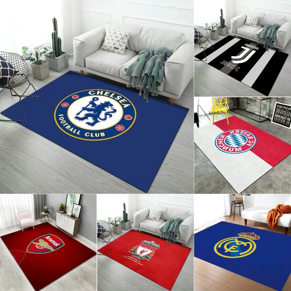 Football Club Logo Carpet Home Decor Carpet Living Room Sofa Floor Anti ...