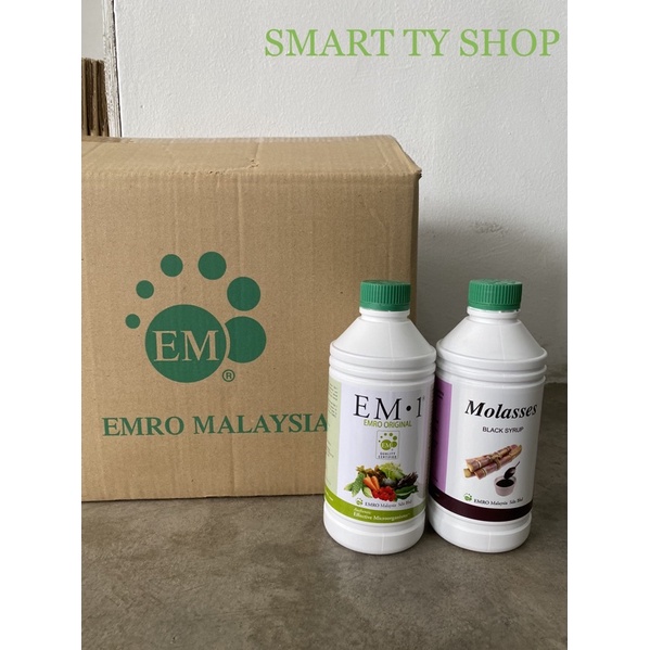 EM SET EM1 EMRO Original (1 litre) + EMRO Molasses (1 litre) | Shopee ...