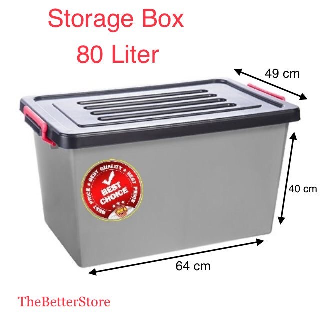 Storage Box With 38 /80 Litre /Kotak Simpanan 38/80 liter /Container ...