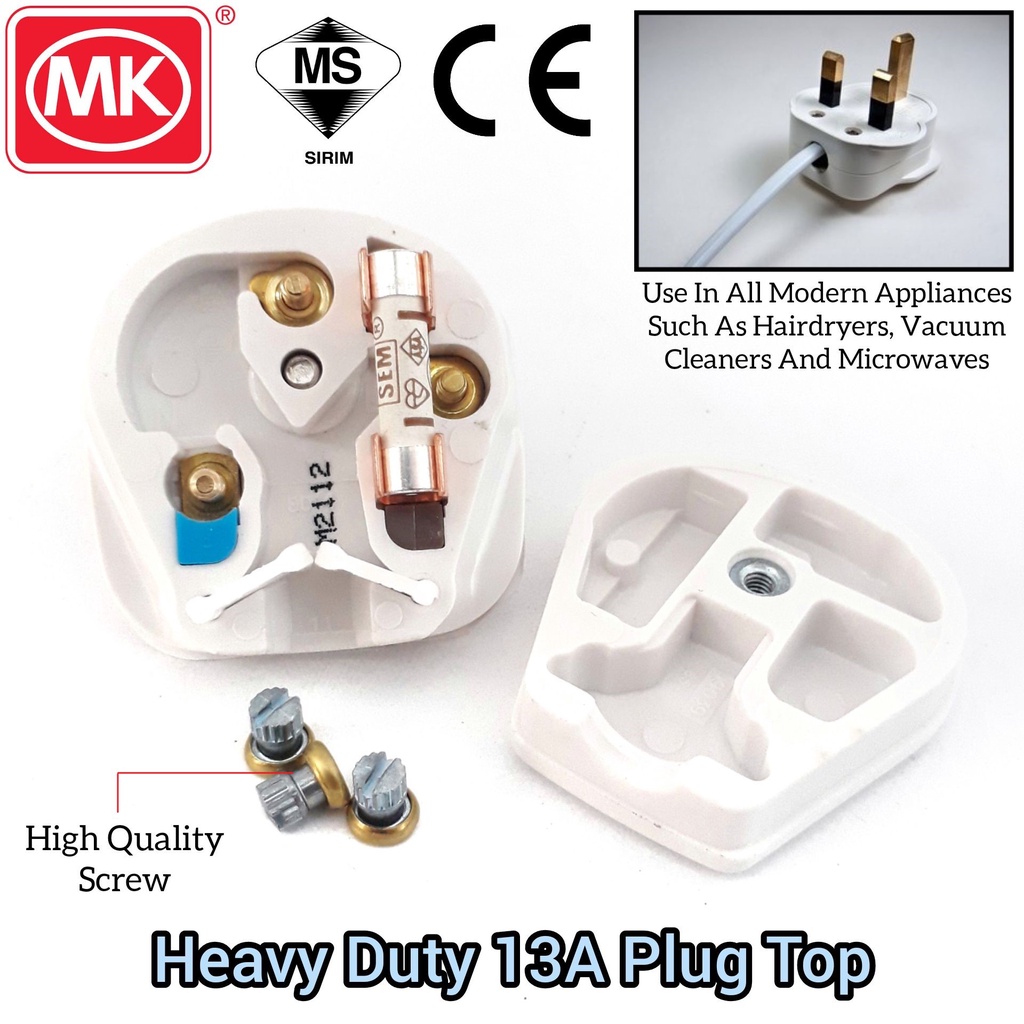 MK Super Heavy Duty 13A Plug Top Electrical Machinery Industrial And ...
