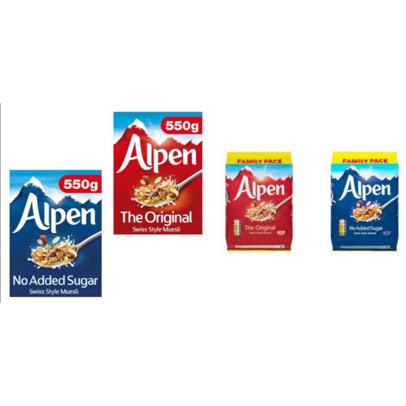 (NO SWISS TYPE)Alpen Muesli Pack 550g/1.1kg | Shopee Malaysia