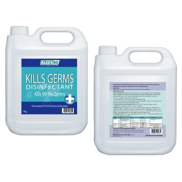 Kleenso Kills Germs Disinfectant 4kg (Alcohol Free) Surface Wipes消毒剂 ...