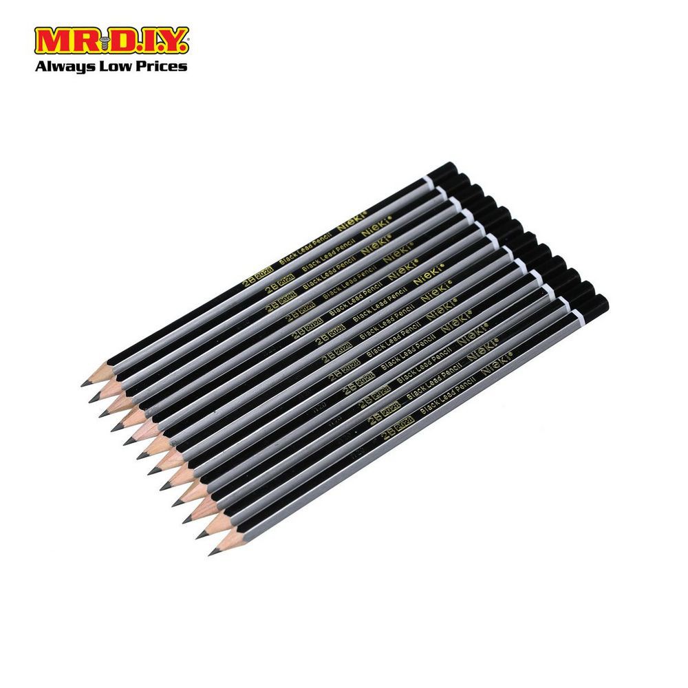(MR.DIY) NIEKI 2B Exam Grade Pencil Set (12pcs) | Shopee Malaysia