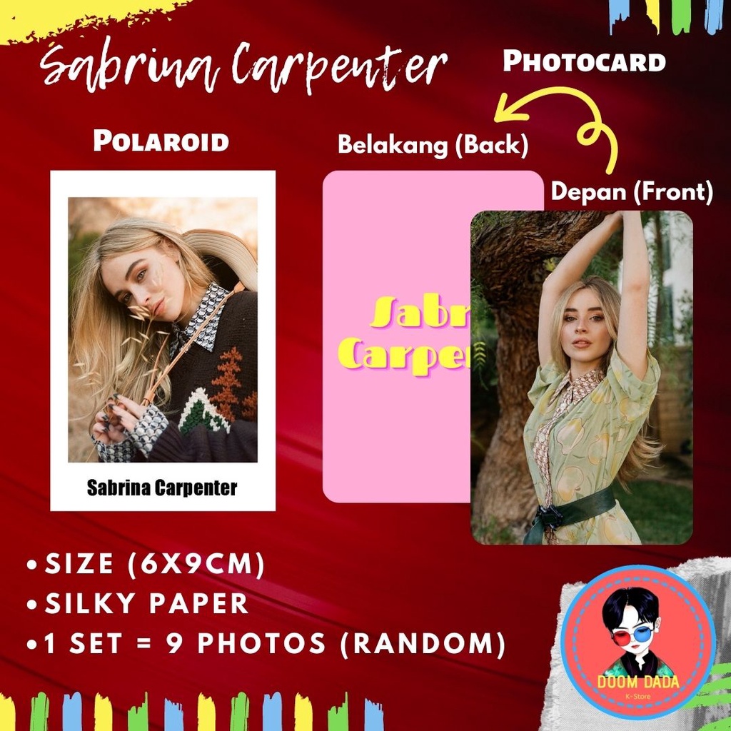 (CONTAINS 9 PCS) POLAROID SABRINA CARPENTER / PHOTOCARD SABRINA ...