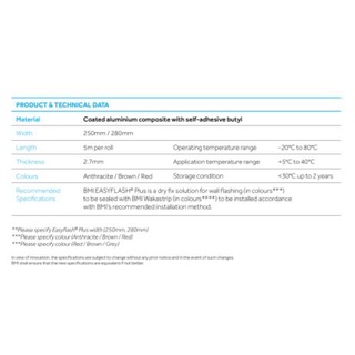 BMI MONIER EasyFlash Plus Wall Flashing Easy Flash Dinding Atap Leak ...