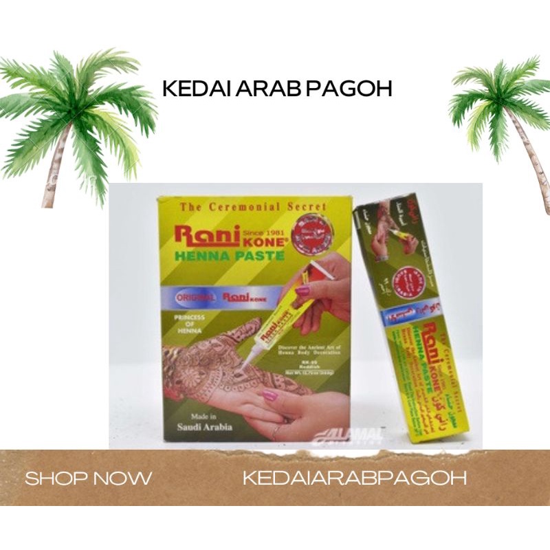 RANI KONE HENNA PASTE ORIGNAL FROM ARAB SAUDI | Shopee Malaysia