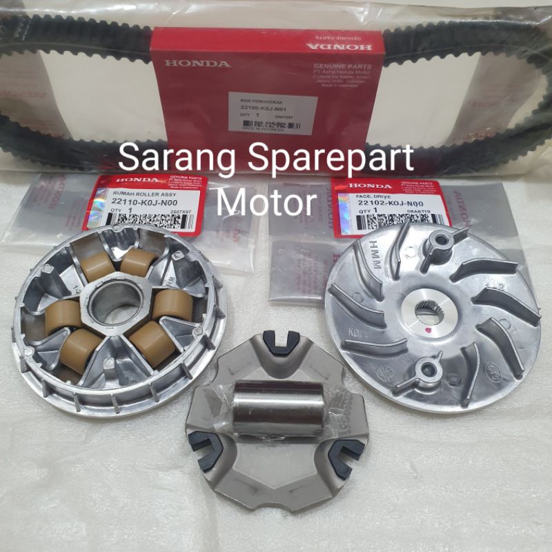 Cvt Van Belt Package + Roller Assy House Set + Roller Fan Genio Beat ...