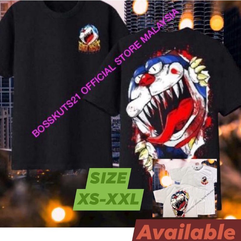 🌈BAJU DEWASA DORAEMON ZOMBIE🌈 T-SHIRT VIRAL UNISEX DESIGN HIGH QUALITY ...