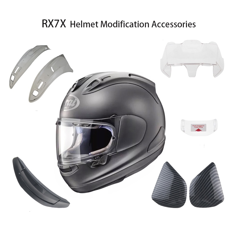 ARAI RX7X helmet special modified spoiler tail ear plate cover air duct ...