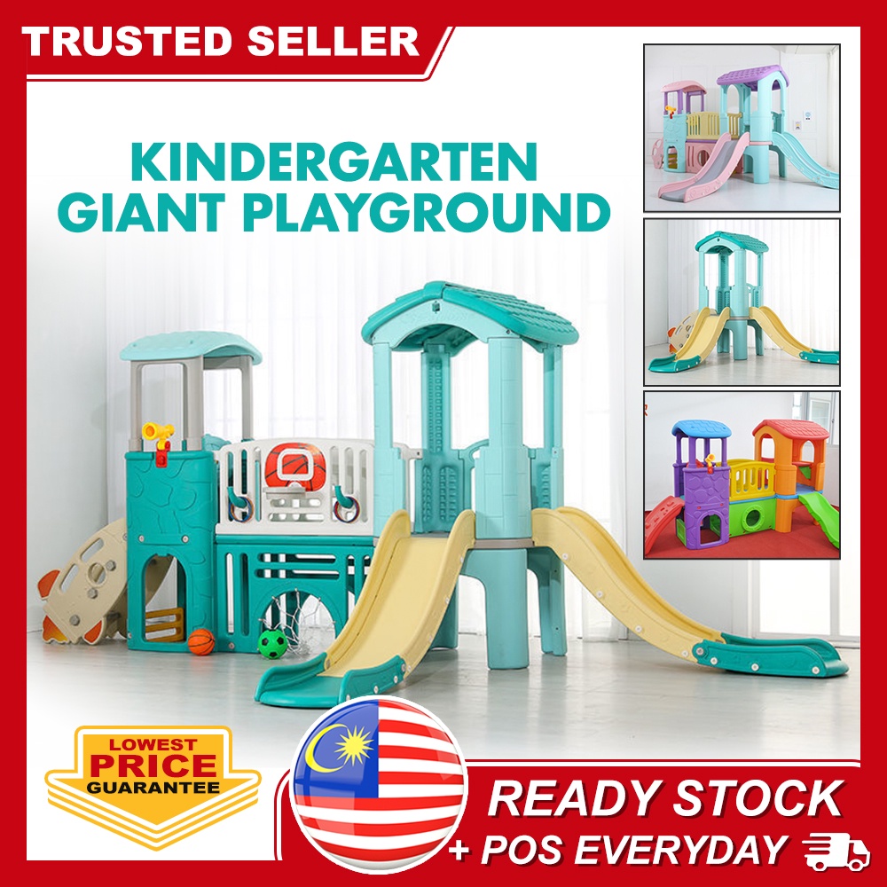 Kindergarten Giant Playground Double Slide Stair Play Set Indoor ...