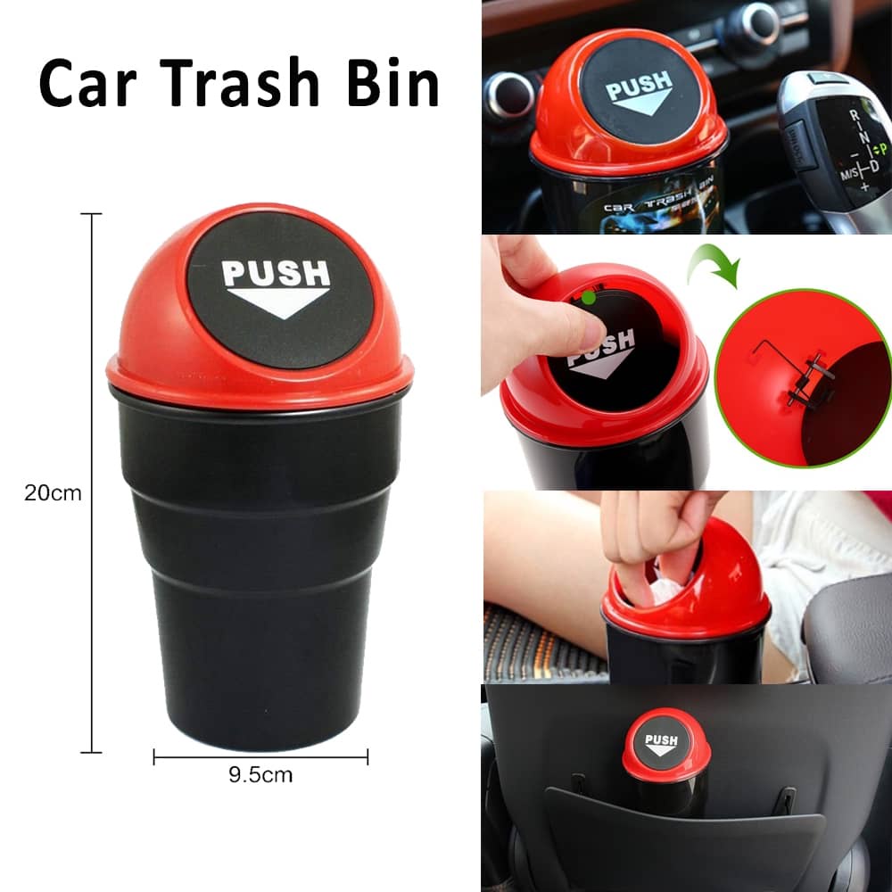 Car Mini Trash Bin light and easy to use keep car clean Tong Sampah ...