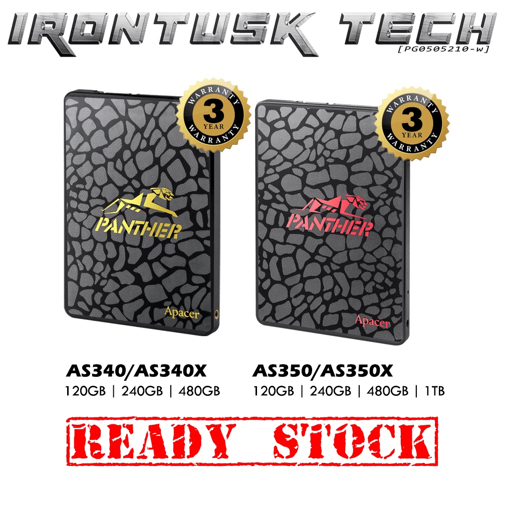 Apacer Panther AS340 AS340X 120GB / 240GB / 480GB | AS350 AS350X 128GB ...