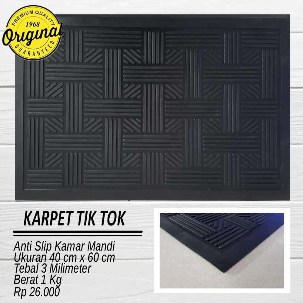 Woven MOTIF RUBBER MAT SIZE 40CM X 60CM 3MM THICK ANTI-SLIP | Shopee ...