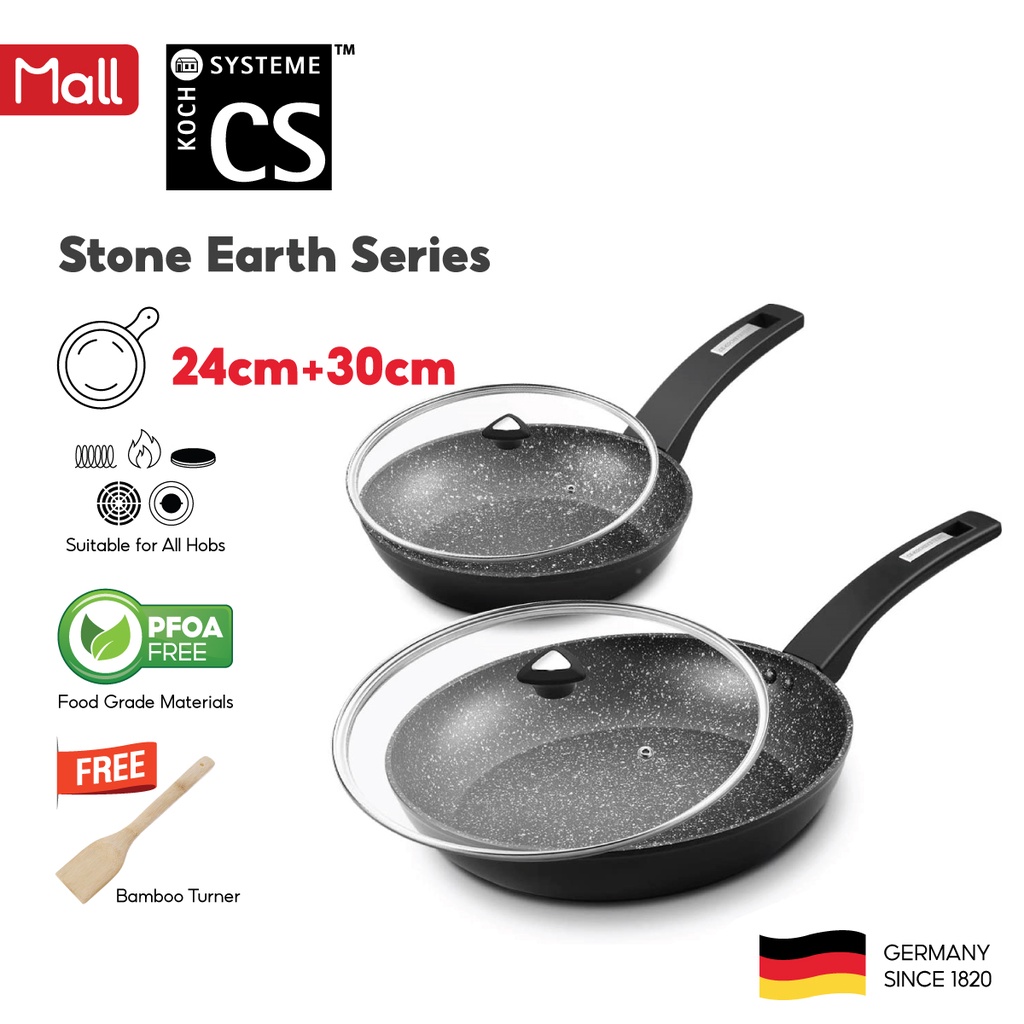 CS-Kochsysteme Nonstick Aluminium Frying Pan Combo Set (24/30cm ...