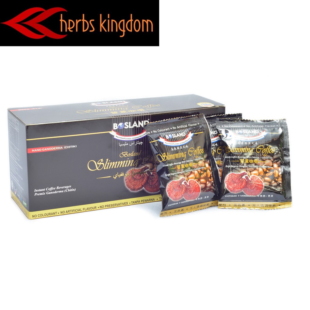 ORIGINAL BOSLAND SLIMMING COFFEE KOPI GANODERMA COFFEE 12 SACHET PER ...
