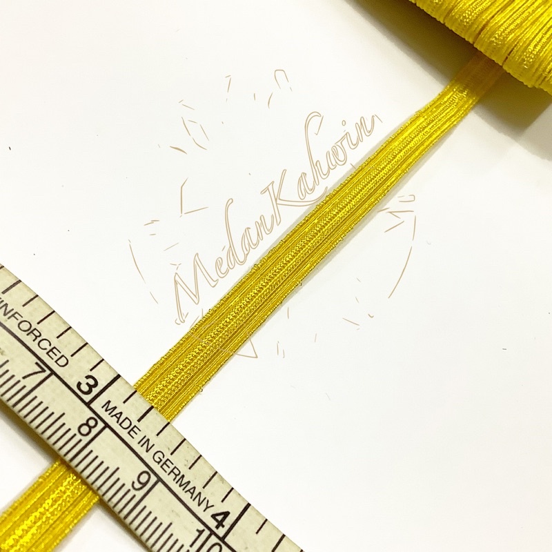 #RB0068 (50cm, meter) 7, 13mm Reben Gold Silver Berlogam Jalur Pangkat ...