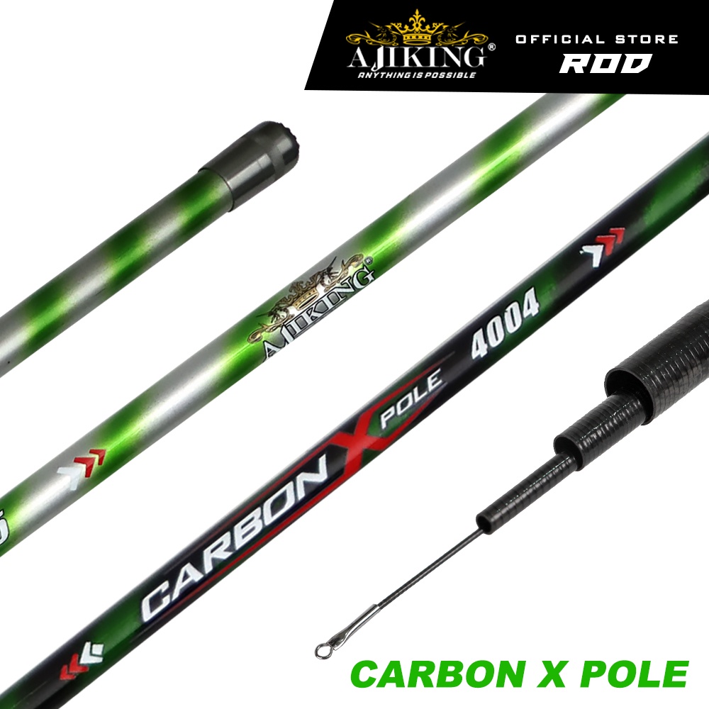 Ajiking Carbon X Pole Fishing Rod (2.0M-7.0M) Puyu Pole Rod | Shopee ...