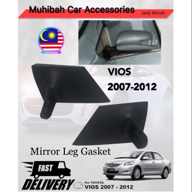 Toyota Vios 2007 - 2012 Side Mirror Gasket Leg , Toyota replacement ...