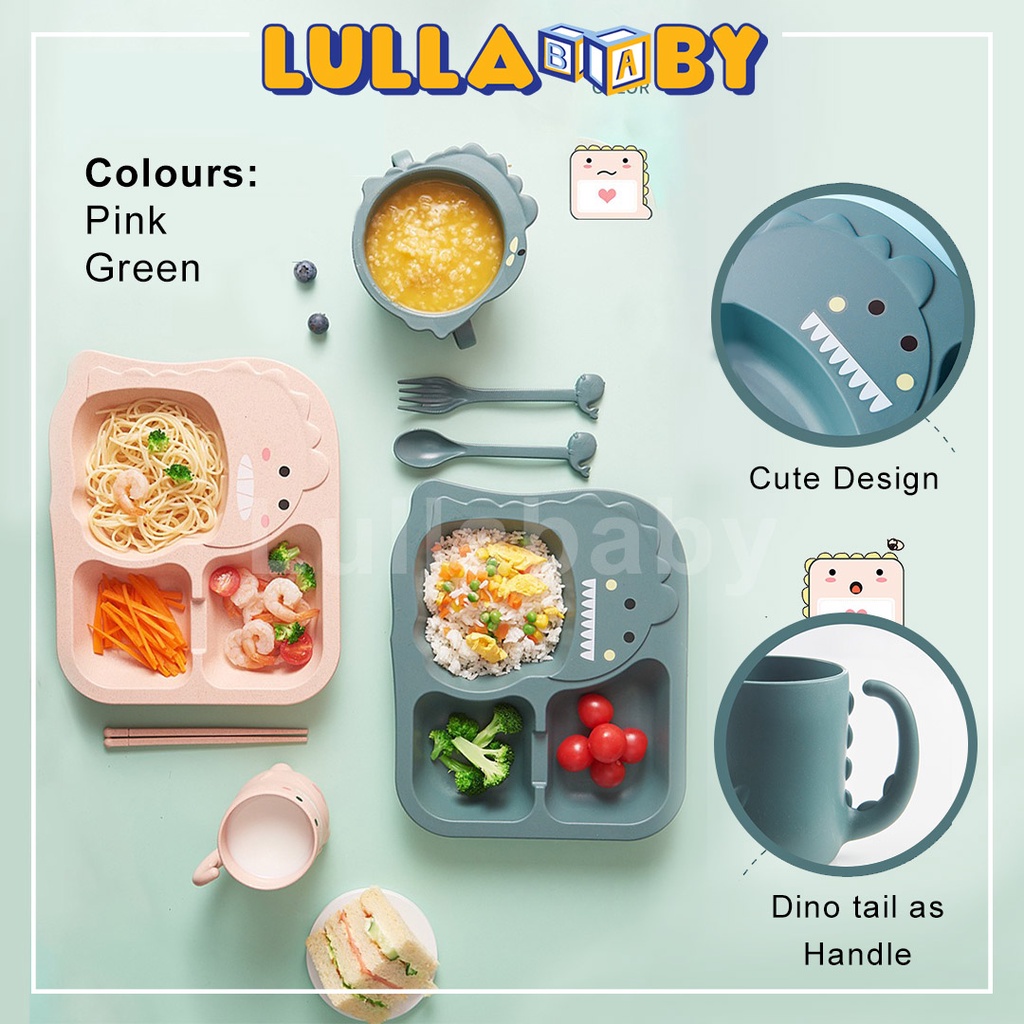 🔥READY STOCK🔥 Baby Tableware Set Feeding Spoon Fork Plate Bowl Bayi ...