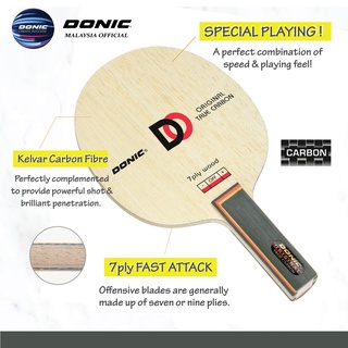 Donic Original True Carbon Brilliant Attacking Penetration Table Tennis ...