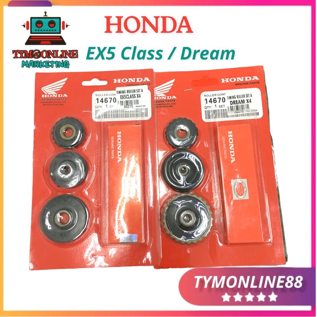 HONDA ORI TIMING CHAIN RANTAI ROLLER SET HONDA EX5 CLASS/ EX5 DREAM X4 SET HIPOWER CLASS GBO ...