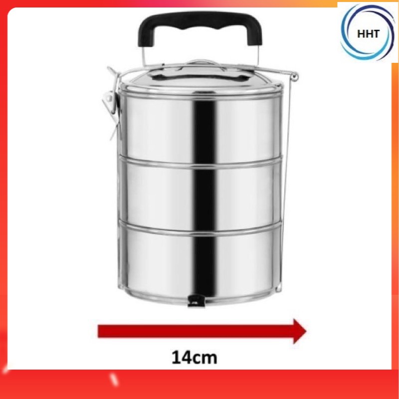 🔥Malaysia Ready Stock🔥2,3,4 Layer 14CM Stainless Steel Lunch Box ...