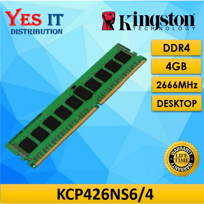 Kingston 4GB / 8GB DDR4 2666Mhz Desktop Value Ram (KCP426NS6/4) / (KCP426NS8/8) | Shopee Malaysia