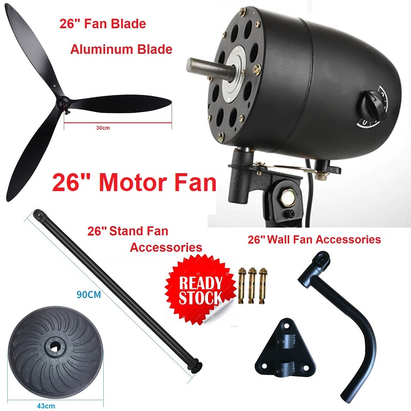 (Ready Stocks) High Power 26" Industrial Fan Accessories - Wall Fan ...