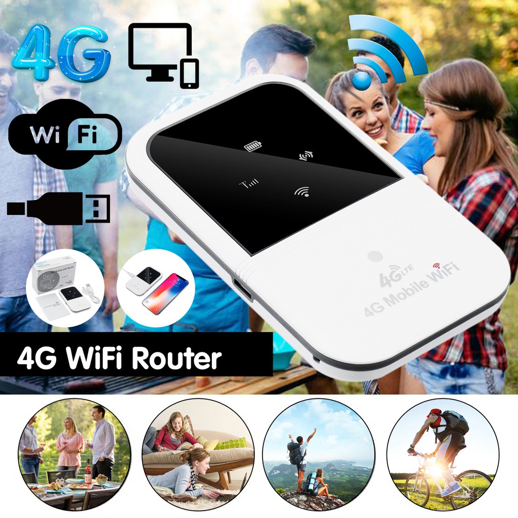 Portable A800 4G LTE Router 20 Users LCD Wireless Mobile Wifi Hotspot ...