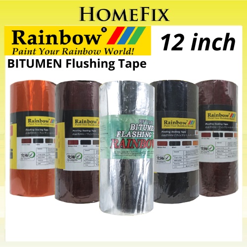 (RAINBOW) 12 inch x 10 Meter BITUMEN FLASHING TAPE / Bitumen Poly Tape ...