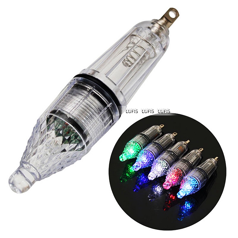 Underwater Fish Attracting Lure LED Fishing Flash Light Octopus Bait ...