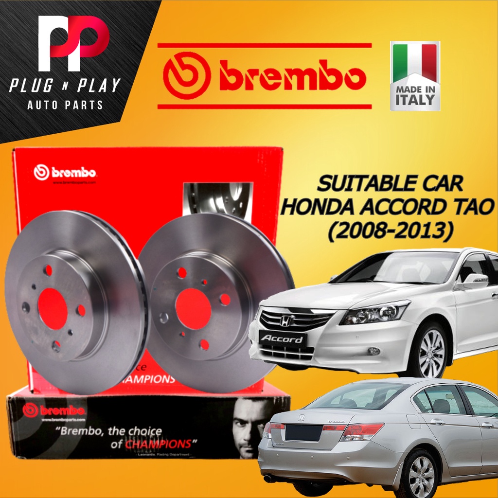 BREMBO HONDA ACCORD TAO (2008-2013) FRONT(DEPAN)&REAR(BELAKANG) 100% ...