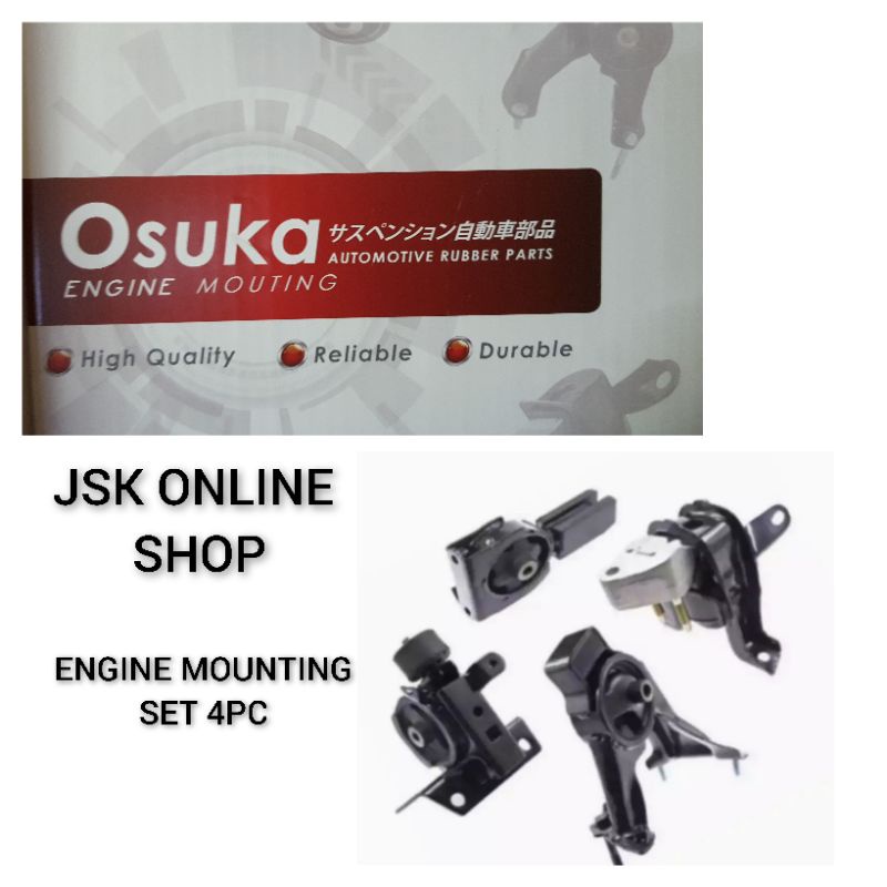 TOYOTA ALTIS ZZE142 ENGINE MOUNTING SET 4PC OSUKA BRAND | Shopee Malaysia