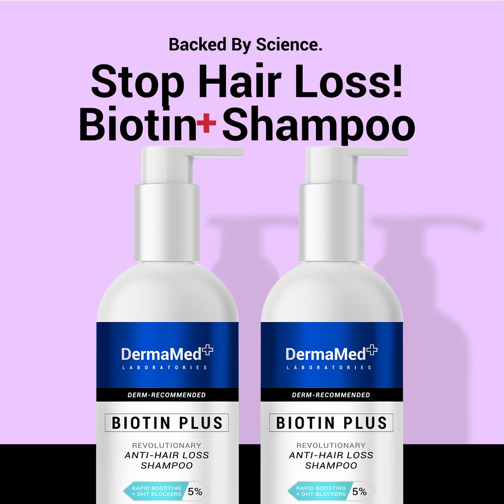 BIOTIN Shampoo DHT Blocker Hair Growth ELIXIL 5% + Peptide Complex ...