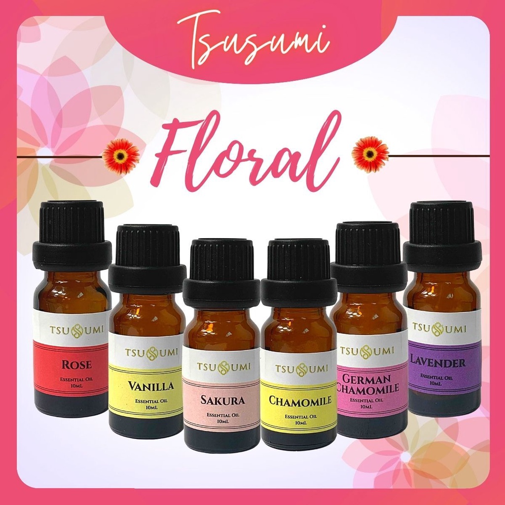 【Floral Series】Essential Oil 10ml Aroma Air Diffuser Water Soluble ...
