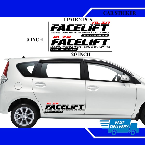 Perodua Dvvt Alza Facelift Car Sticker/LP-091 | Shopee Malaysia