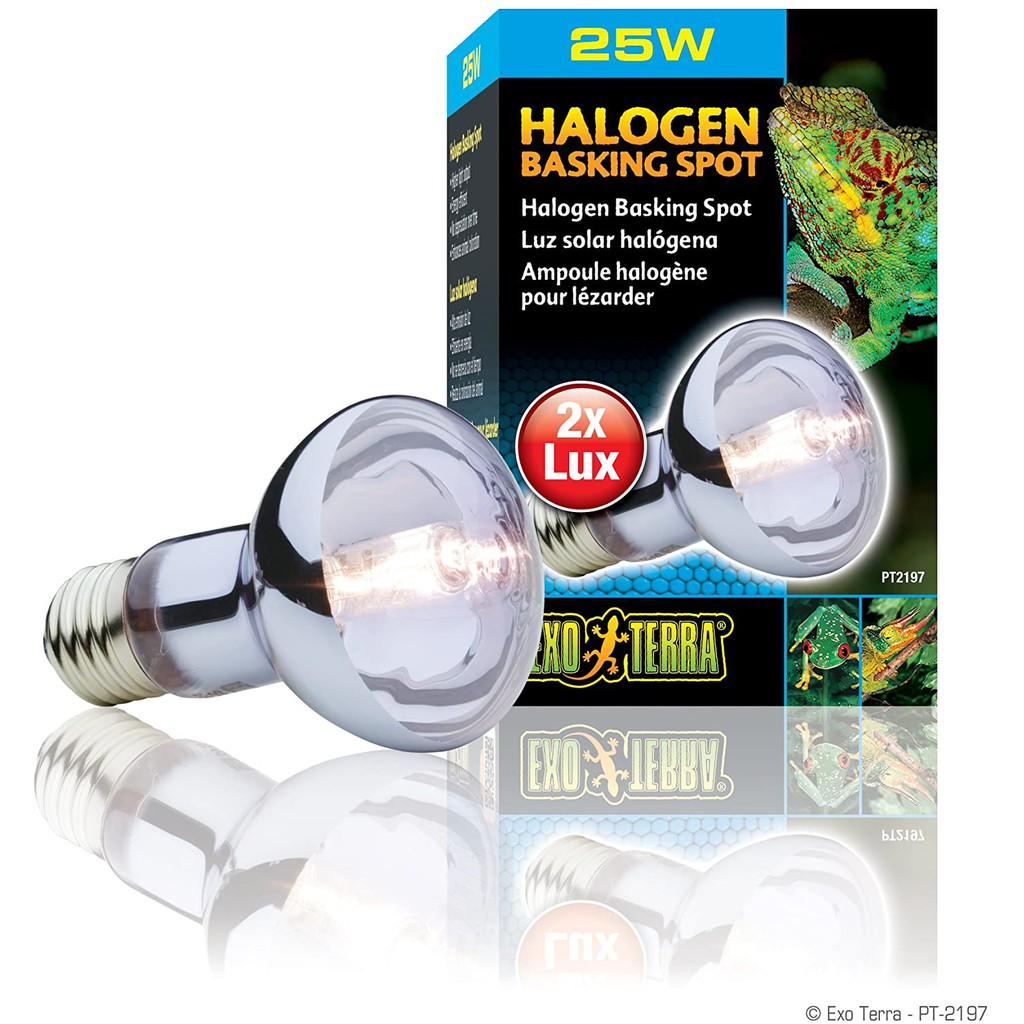 ExoTerra Sun Glo Daylight Halogen Lamp 35W / 50W / 75W / 100W / 150W ...