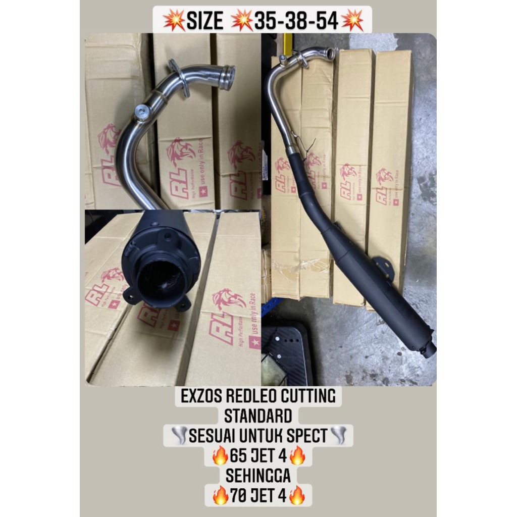 REDLEO EXZOS EXHAUST CUTTING STANDARD Y15 Y16 RS150 RSX LC135T1 Y15 T2 ...