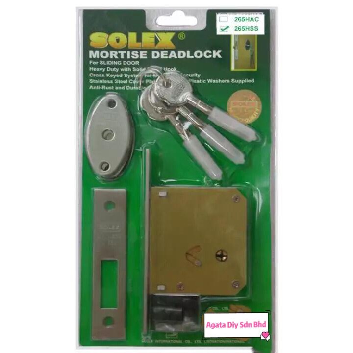 SOLEX - Mortise Deadlock 265HSS/Anti-Rust/耐用/实用 | Shopee Malaysia