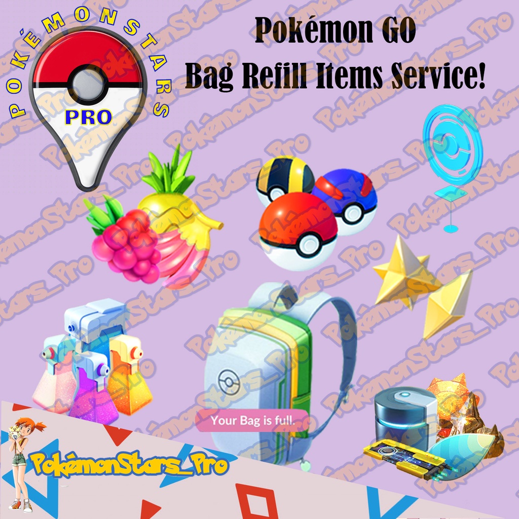 🎒 Pokemon GO - Bag Refill Item Service!! [Potions, Revives, Pokeballs ...