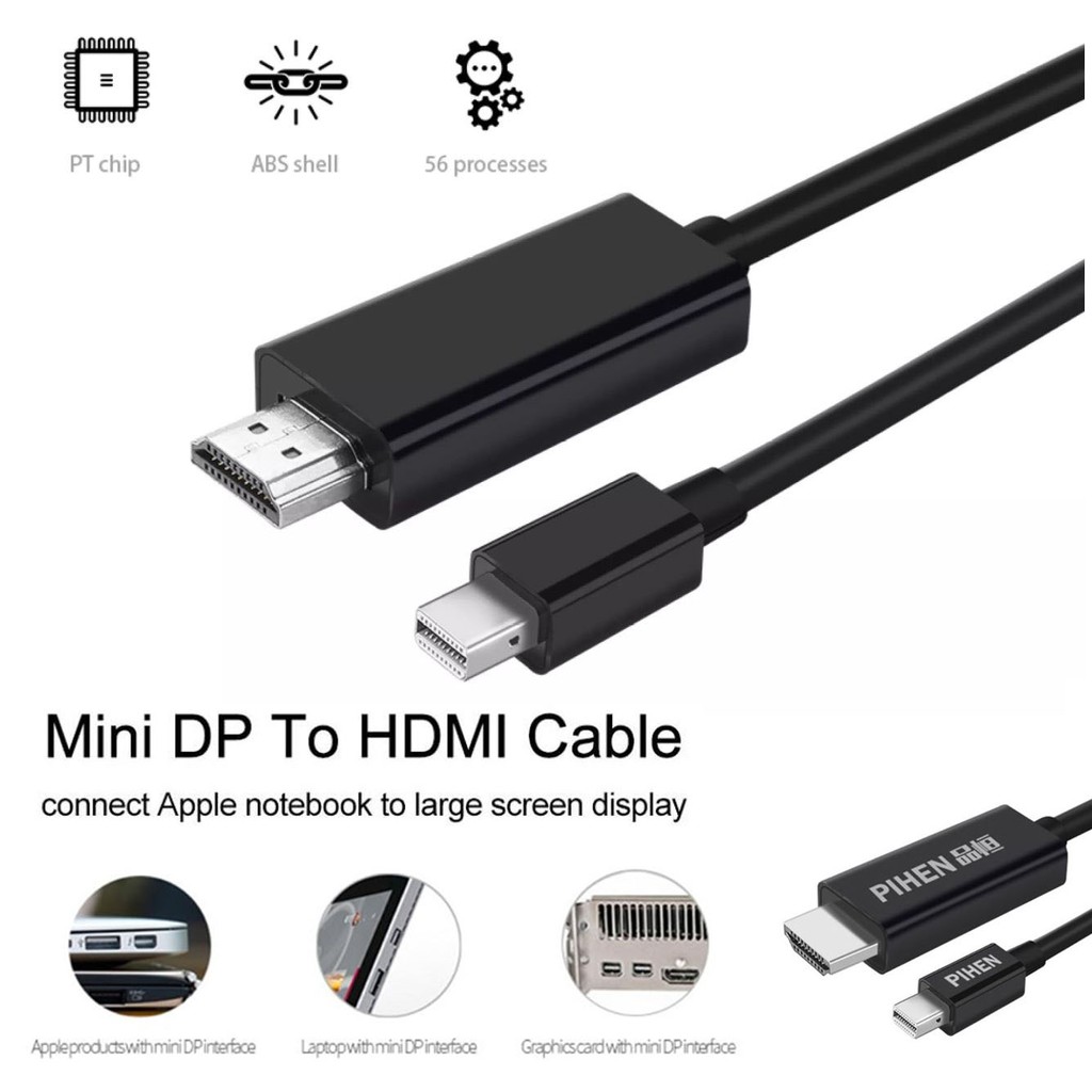 Original PIHEN MiniDp to HDMI Mdp MINI DP DisplayPort to HDMI 1080P ...