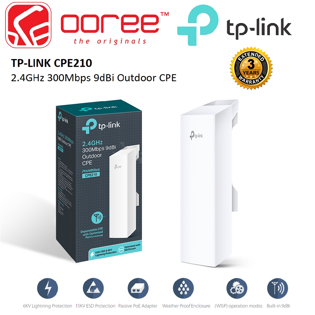 TP-LINK CPE210 2.4GHZ (9DBI ) / CPE220 2.4GHZ (12DBI) / CPE510 5GHZ ...