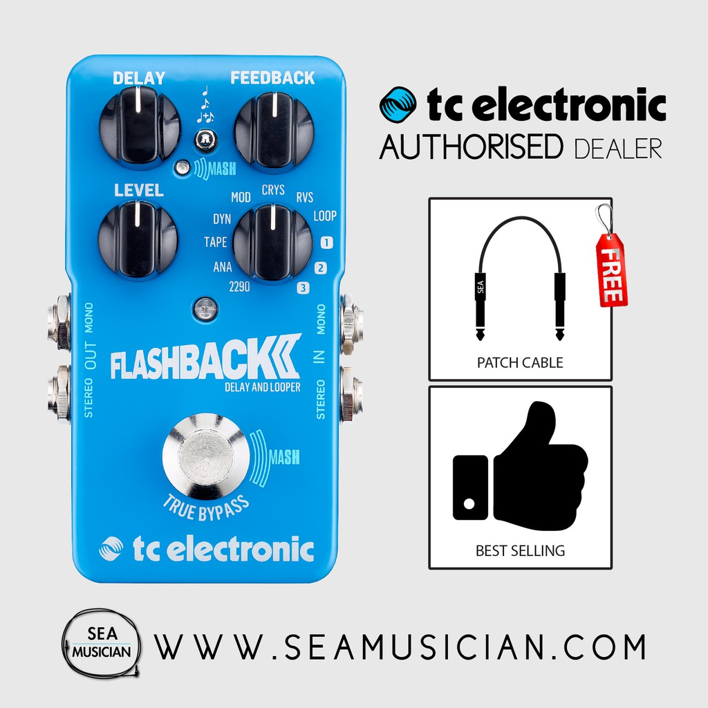 TC ELECTRONIC FLASHBACK DELAY GUITAR EFFECT PEDAL (FLASH-BACK) | Shopee ...