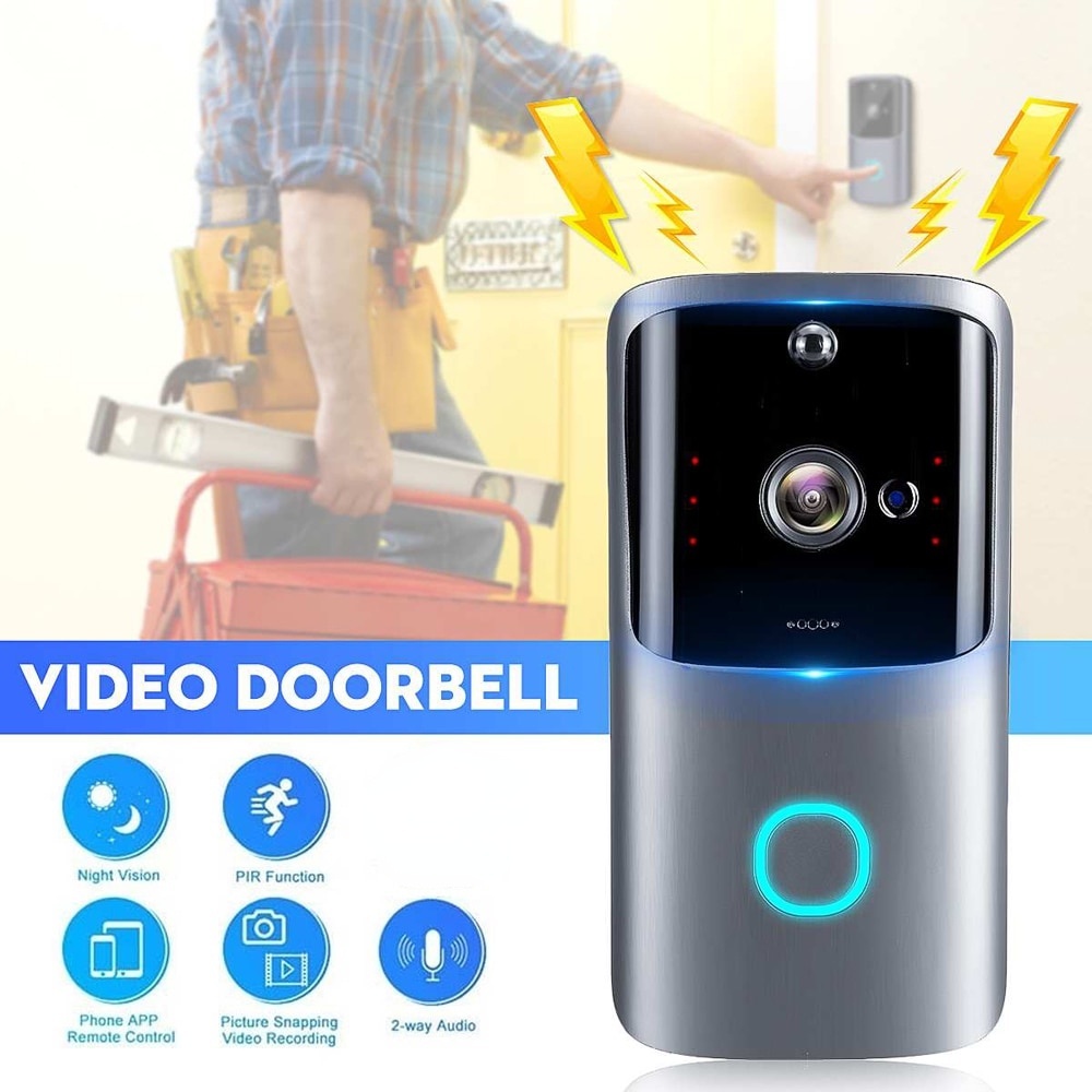 Smart Video Doorbell Wireless Intercom PIR Alarm IR HD Night Vision ...