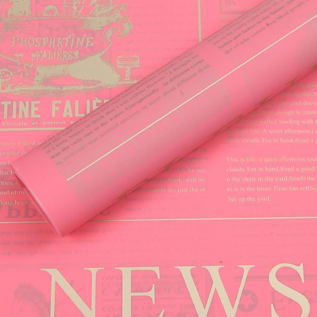 1Pcs Newspaper English Alphabet Waterproof Flower Wrapping Paper ...