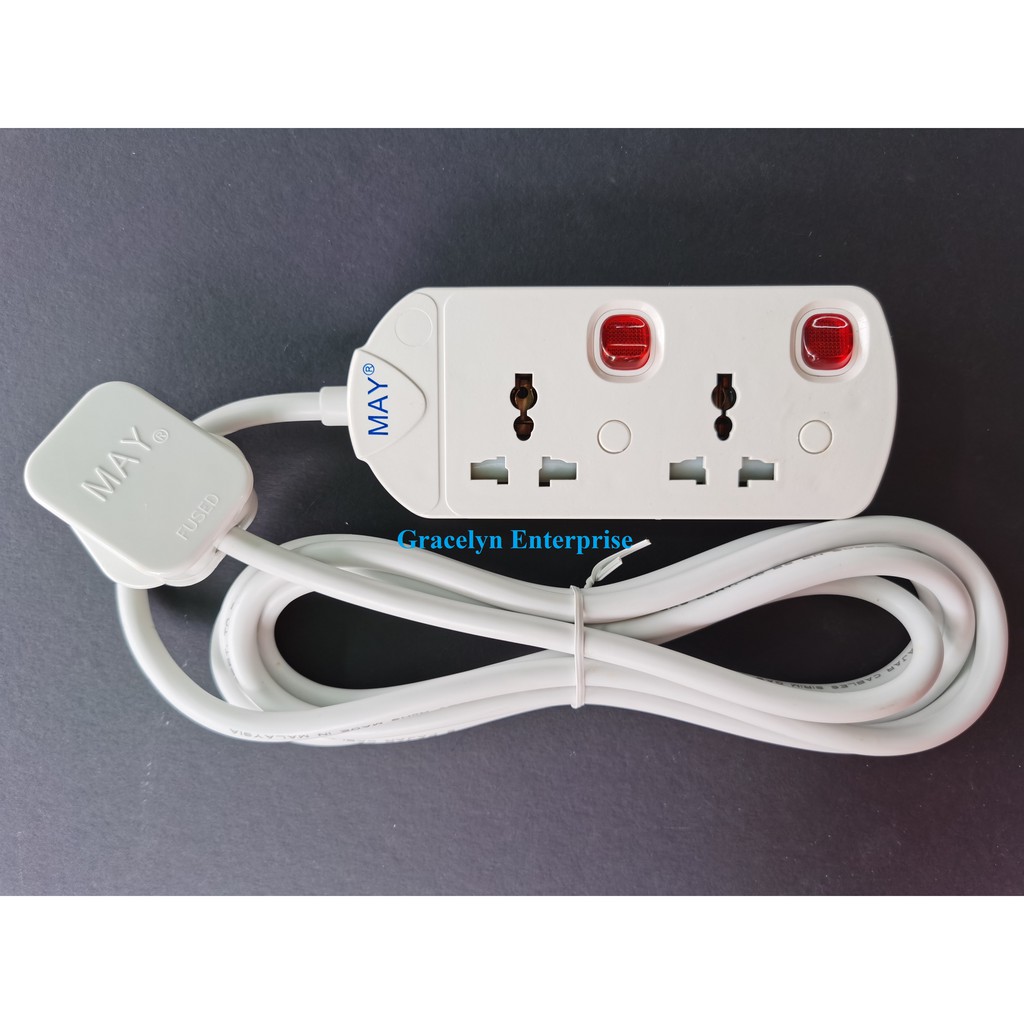 MAY MA1132 > MULTIPLE EXTENSION TRAILING SOCKET PLUG ADAPTER (2 GANG 3 ...
