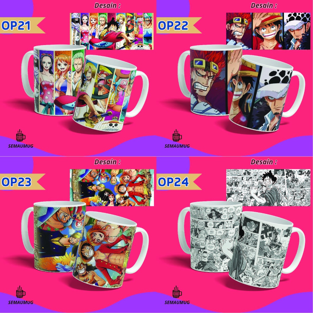 Mug ONE PIECE LUFFY WANO YAMATO GEAR 5 Gifts ANIME Glass Cup PRINT ...